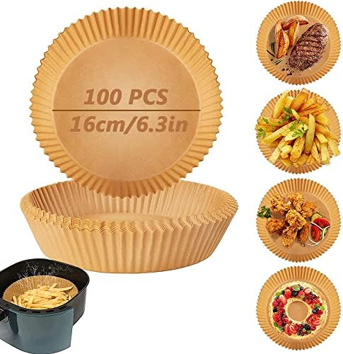Aieraczy 16cm Airfryer Backpapier, 100 Stück Backpapier für ...