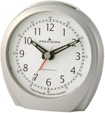 Precision MSF Radio Controlled Alarm Clock, Silver : Amazon.co.uk ...