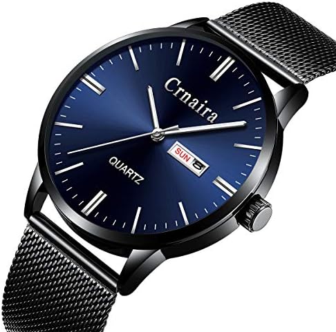 Mens Watch Deep Blue/Black Watch/Ultra Thin Wrist Watches for Men ...