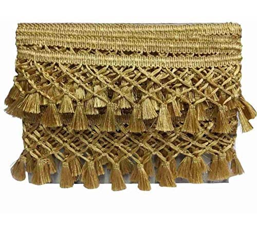 HPGM (9 Mtar) Roll of Golden Resham/Silk Gota Patti Embroidery Trim ...