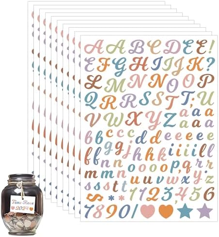 Amazon.com: 10 Sheet Cursive 1/2 Inch Small Letter Stickers, 1180Pcs 0. ...