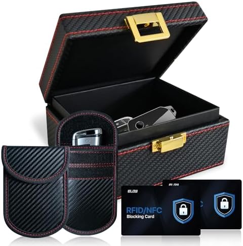ELI73 Faraday Box & Pouch for Car Keys, Double-Layer Keyless Entry Car ...