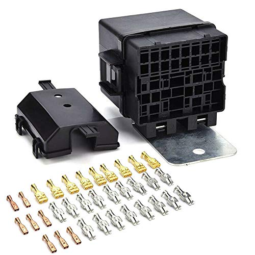 3NH® Universal 12V Car Marine 8-Way Fuse Holder Box W/2 Relay Blade ...