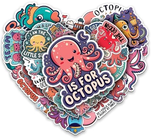 Amazon.com: Octopus Sticker - 3" Laptop Sticker - Waterproof Vinyl for ...