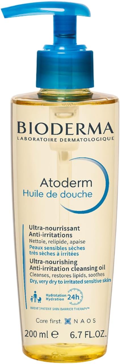 Bioderma Atoderm Shower Oil - Nourishing & Cleansing Body Wash, Hydrate ...