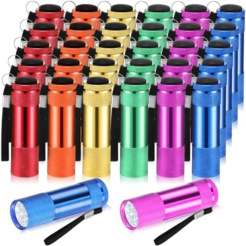 VIHOSE 32 Pcs Mini Flashlights Bulk, Bright Aluminum Handheld Flash ...