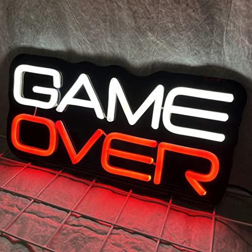Game Over Neon Lights Neon Signs for Game Wall Decor Gaming - Want It All