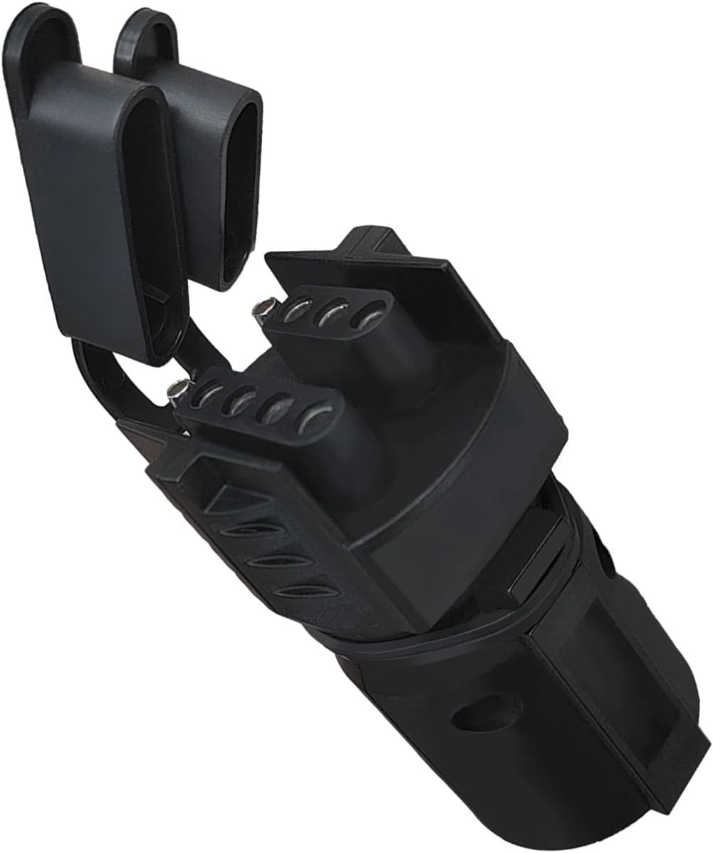 Amazon.com: Trailer Plug Adapter 7 Way Round to 4 and 5 Flat Blade ...