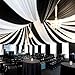 Amazon.com: 4 Panels Black Ceiling Drapes for Wedding Ceiling Drapes ...