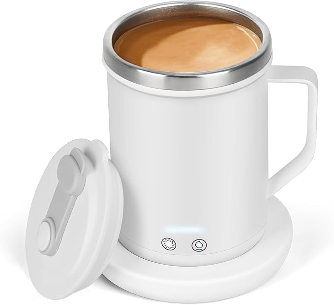 Amazon.com: Temperature Control Smart Mug, Self-Heating Coffee Mug ...