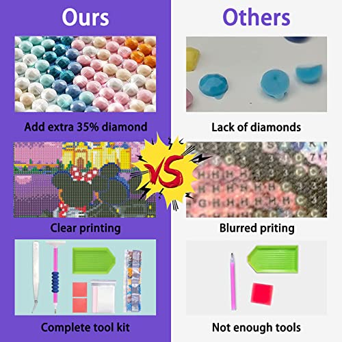DIY 5D Diamond Painting by Number Kits, Crystal Rhinestone Diamond ...