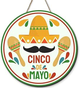 Amazon.com: Ymaotrade Wood Mexican Welcome Wreath, Cinco de Mayo Day ...