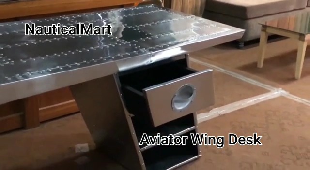 Watch Aviator Wing Desk Aluminium Table Aviation Furniture on Amazon Live