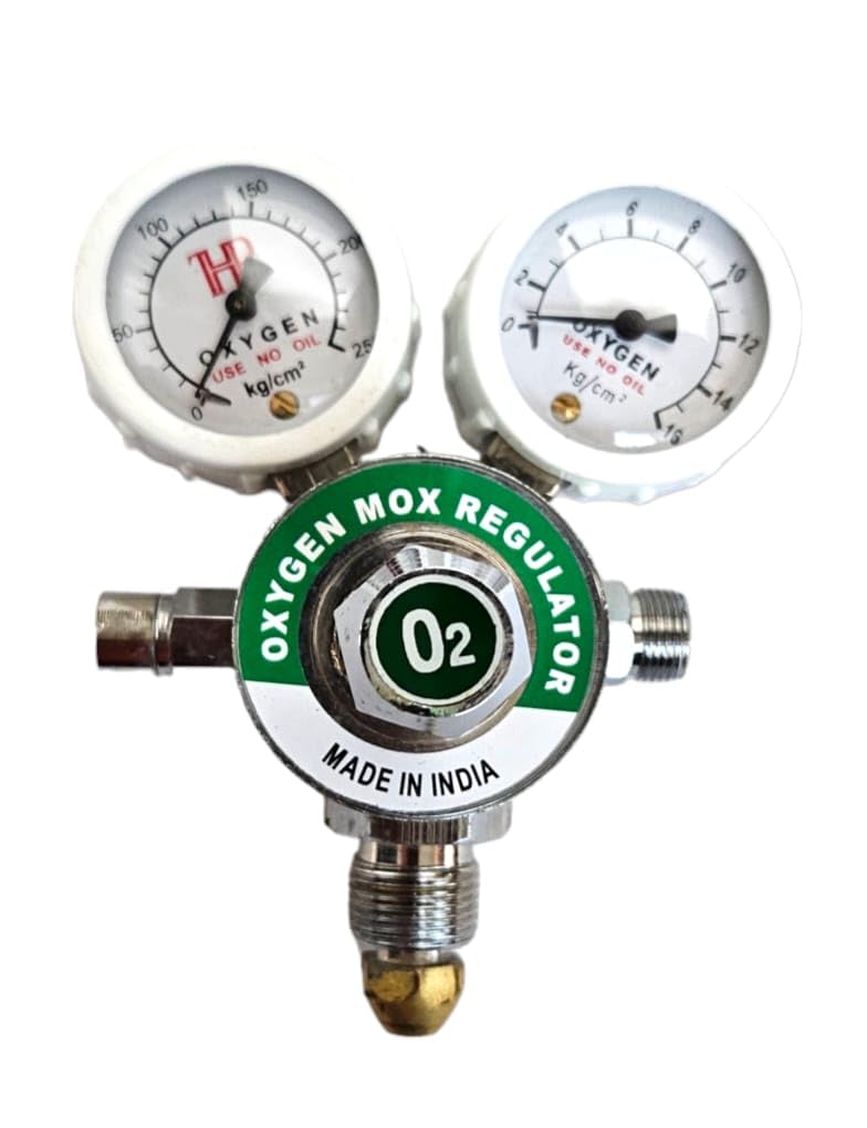Buy MEDITECH GLOBAL Double Gauge Single Stage Medical Oxygen Regulator (MOX Regulator) Online at ...