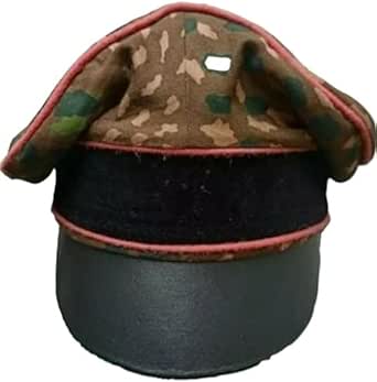 WW2 German Elite Panzer, DOT 44 CAMO Crusher Cap (Replica), Camo Green ...