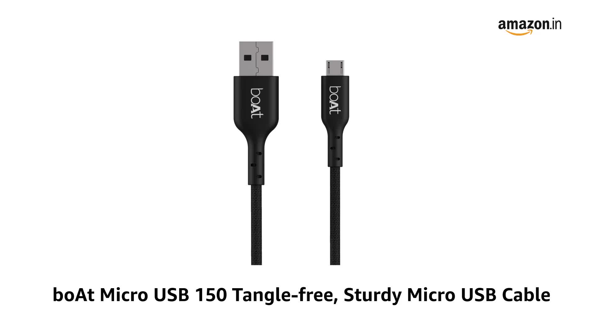 Watch boAt Micro USB 150 Tangle-free, Sturdy Micro USB Cable with 3A ...