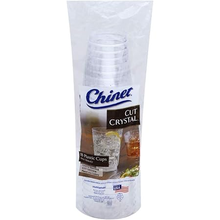 Amazon.com: Chinet Cut Crystal 14 Oz 60 Count, (Pack of 1), Clear ...