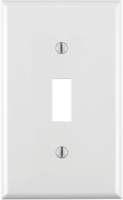 Leviton 1-Gang Toggle Device Switch Wallplate, Standard Size ...