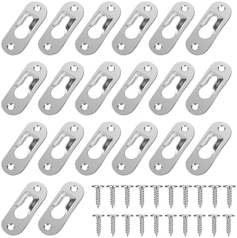20 Pack Single Keyhole Hangers, 43 X 16 mm Heavy Duty Metal Keyhole ...