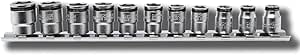 Ko-ken RS2450MS/11 1/4 Sq. Dr. Short NUT GRIP Socket Set, 5-14mm - 11 ...