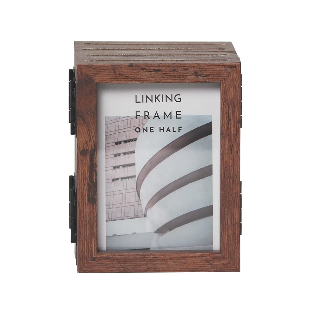 Amazon.co.jp: 連結 フォトフレーム 写真 両面 収納 折りたたみ LINKING FRAME ONE HALF リンキング ...
