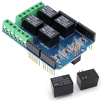 Youmile 4 channel 5v relay shield module for Arduino UNO R3 Relay ...