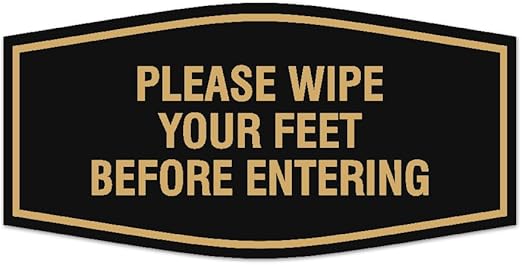 Amazon.com : Signs ByLITA Fancy Please wipe your feet before entering ...