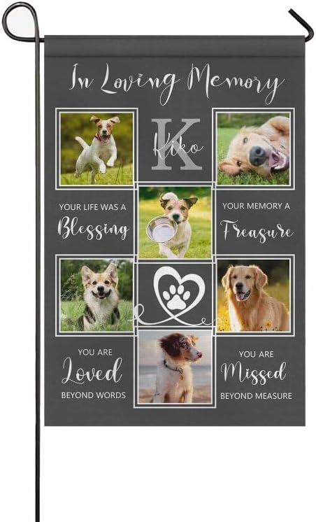 Amazon.com : Custom Dog Memorial Flag - Personalized Garden Flag with ...