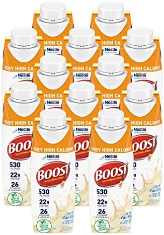 Amazon.com: Boost Very High Calorie Vanilla Nutritional Drink – 22g ...