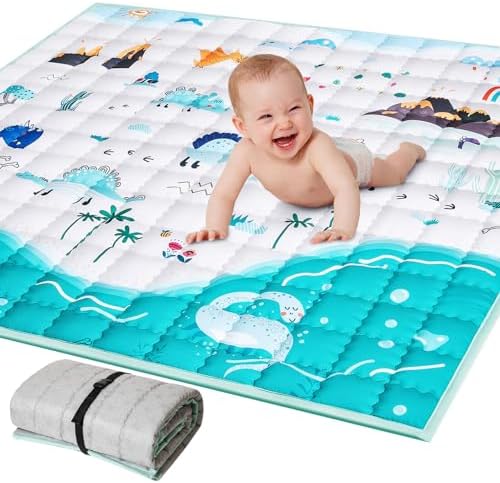 Amazon.com : Baby Play Mat 50"x50",Foldable Kids Play Mat for Playpen ...