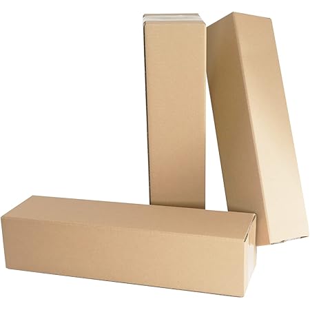 PACK4YA 420×100×100mm Long Corrugated Cardboard Boxes Royal Mail Small ...