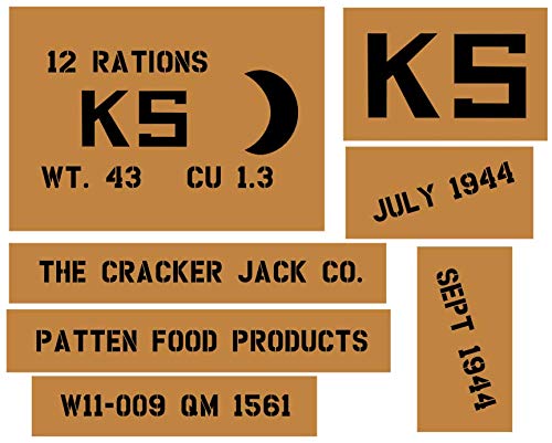 Early K Ration crate stencil set for re-enactors ww2 army prop : Amazon ...