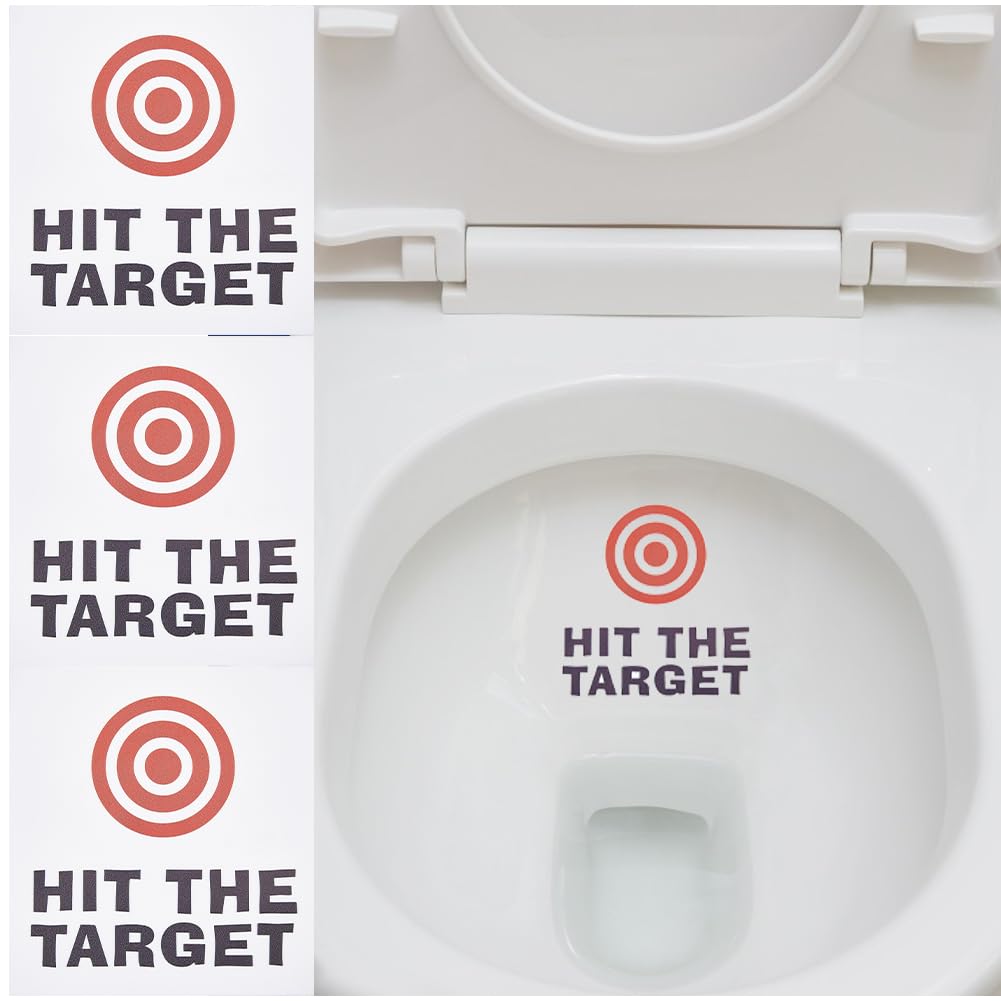 GORGECRAFT 10 Sheet Toilet Target Aiming Stickers Red Bullseye Target ...