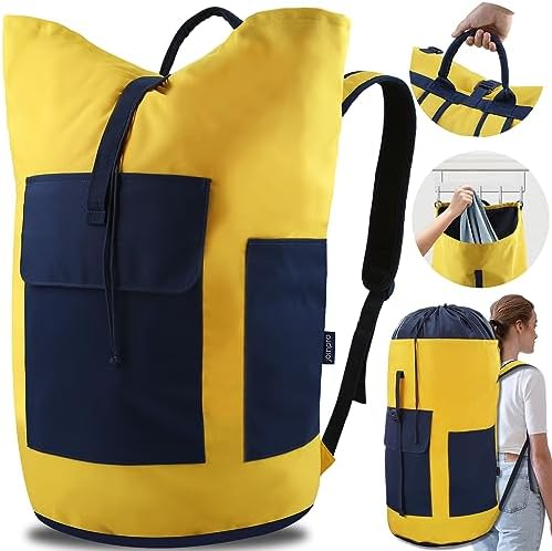 Amazon.com: HOLDY Extra Large Laundry Backpack Bag - Heavy-Duty Laundry ...