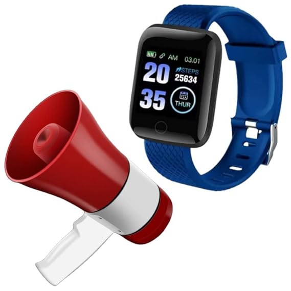 Raptas Bluetooth Sky Blue Color D20 SmartWatch with Heart Rate & Blood ...