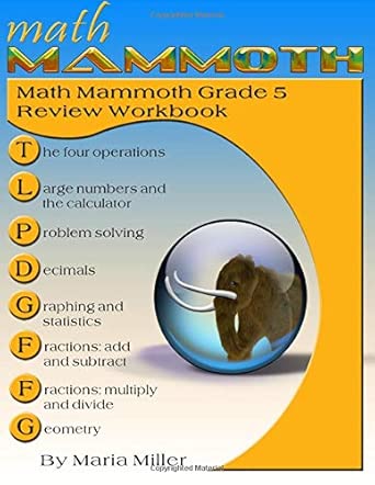Math Mammoth Grade 5 Review Workbook: Miller, Maria: 9781530619030 ...