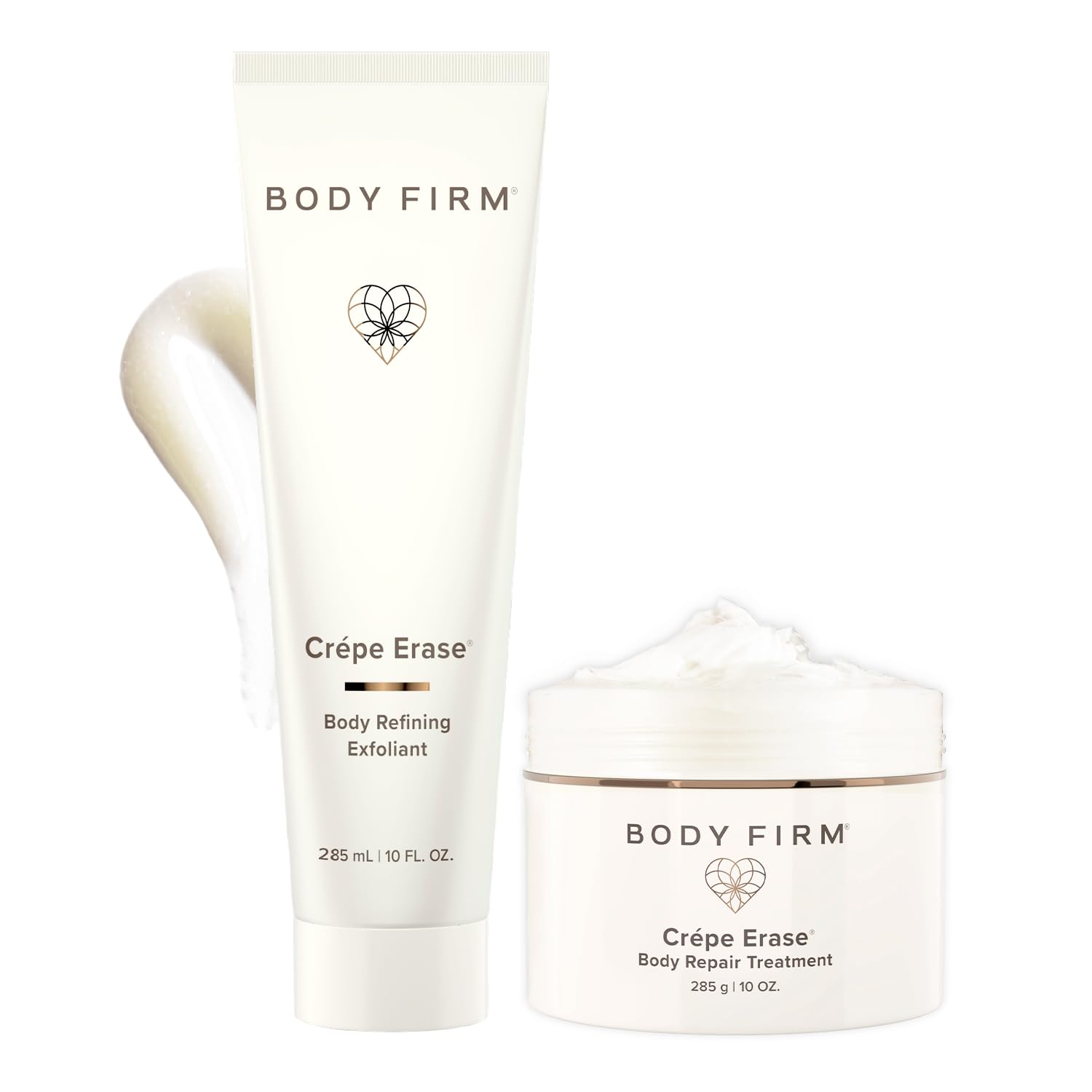 Amazon.com: BODY FIRM Crepe Erase 2-Step Treatment, AHA BHA Body ...
