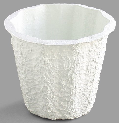 Amazon.com: White Mache Container 9 Inch H X 9 Inch D Mache Flower Pot 7J