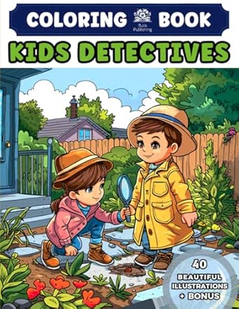 Kids Detectives Coloring Book For Kids and Adults: Relaxing Coloring ...