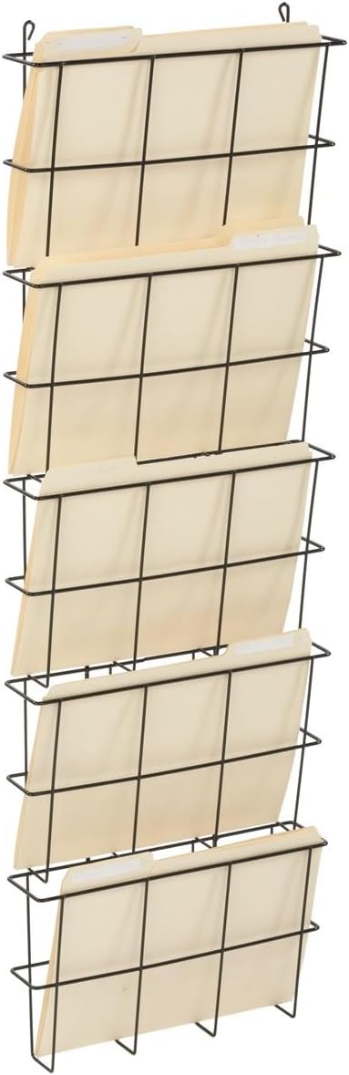 Amazon.com : Displays2go Set of 4 - Office Wall File Organizer, 5 Tiers ...