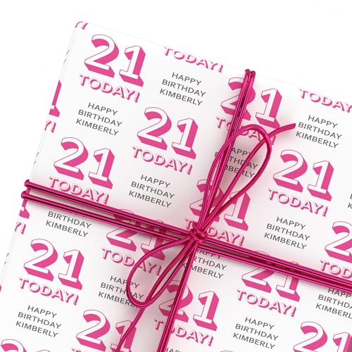 21st Birthday Wrapping Paper - Personalised 21st Wrapping Paper - 18 ...
