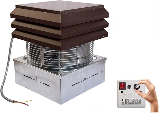 GEMI Chimney Exhaust Fan Base Model for Fireplace with 6-Speed ...