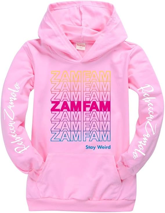 Zamfam Merch Kids Rebecca Zamolo Hoodie Boys Girls YouTube Merch Hooded ...