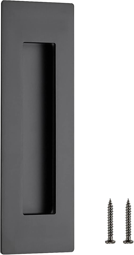 Ravinte 1 Pack Black Sliding Closet Door Handles Black Flush Pulls 7in ...