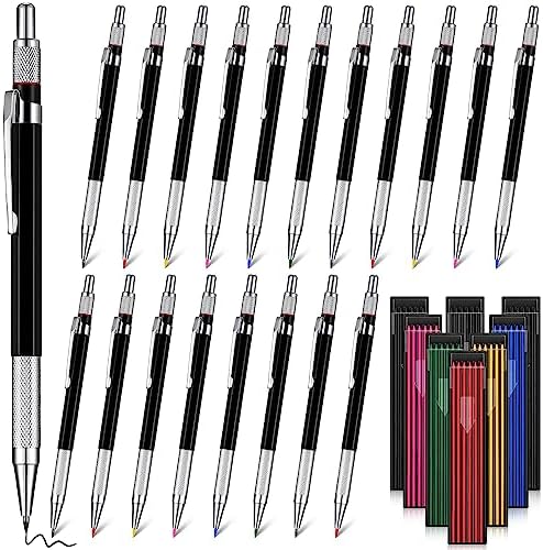 Amazon.com : Ctosree 20 Pcs Welders Pencil with 8 Boxes Round Refills ...