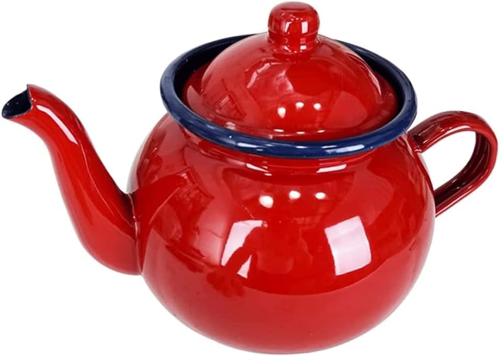 Amazon.com: SAAKO Practical Teakettle Tea Kettles Ceramic Kettle Red ...