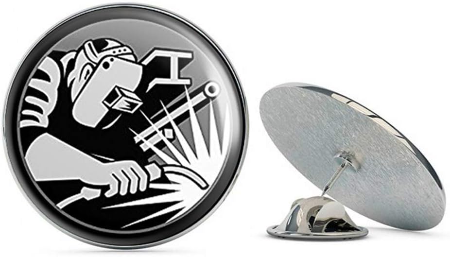 Amazon.com: NYC Jewelers Round Hardhat Sized Welder Logo (Welding Weld ...