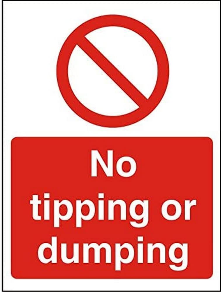 No dumping or fly tipping CCTV in operation Safety sign - 1.2mm Rigid ...
