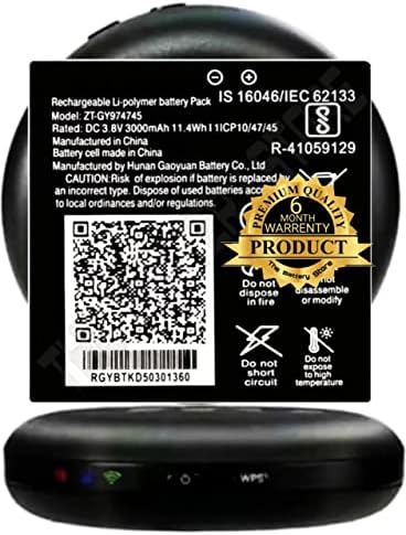 Original ZT-GY974745 Battery for LYF Jio WiFi Dongle JMR815 Wireless ...