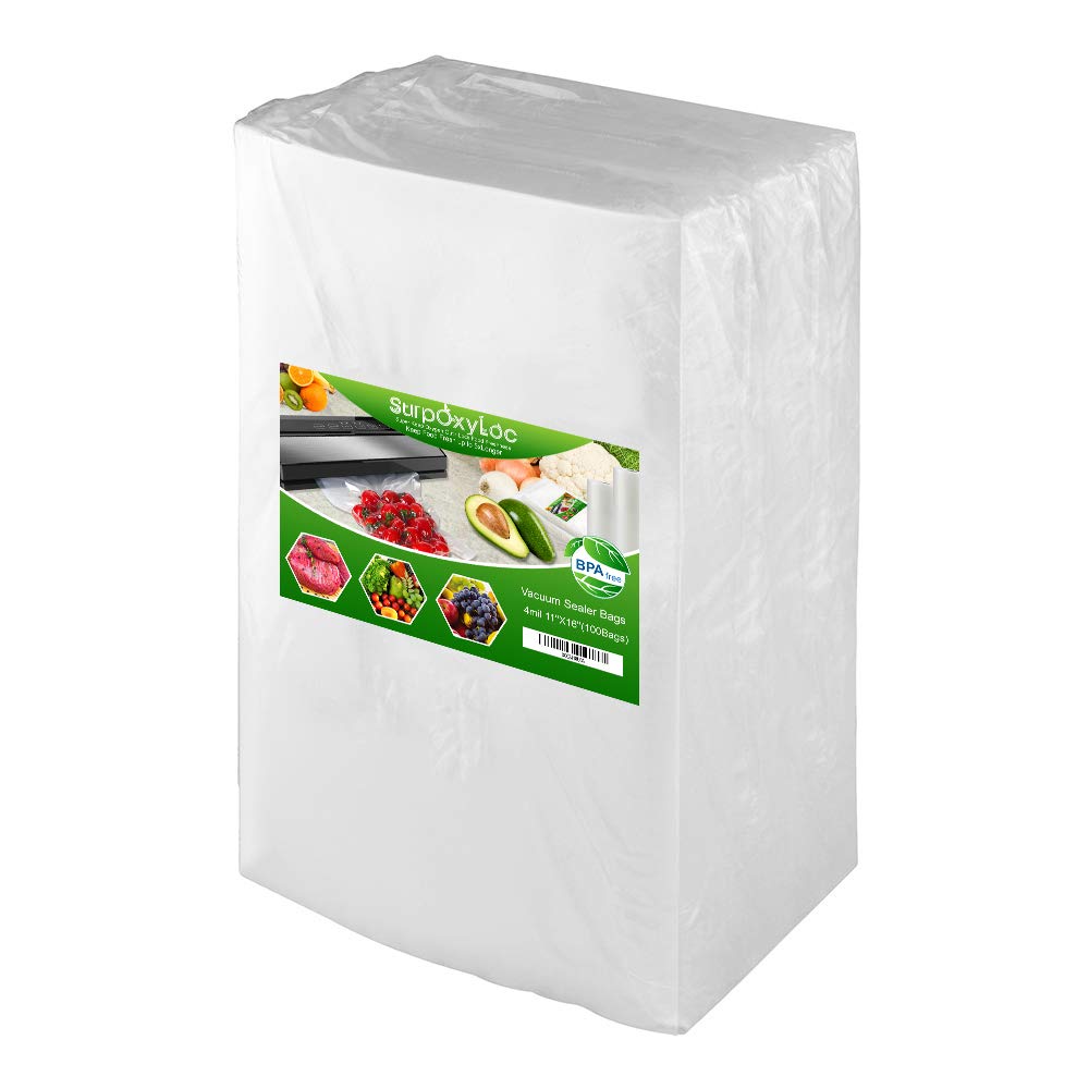 Buy SurpOxyLoc4mil100 Gallon Size11x16Inch Vacuum Freezer Sealer Bags ...